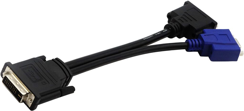 CABLE SPLITTER ADAPTADOR DVI-I A DVI-D Y VGA - IDKMANAGER