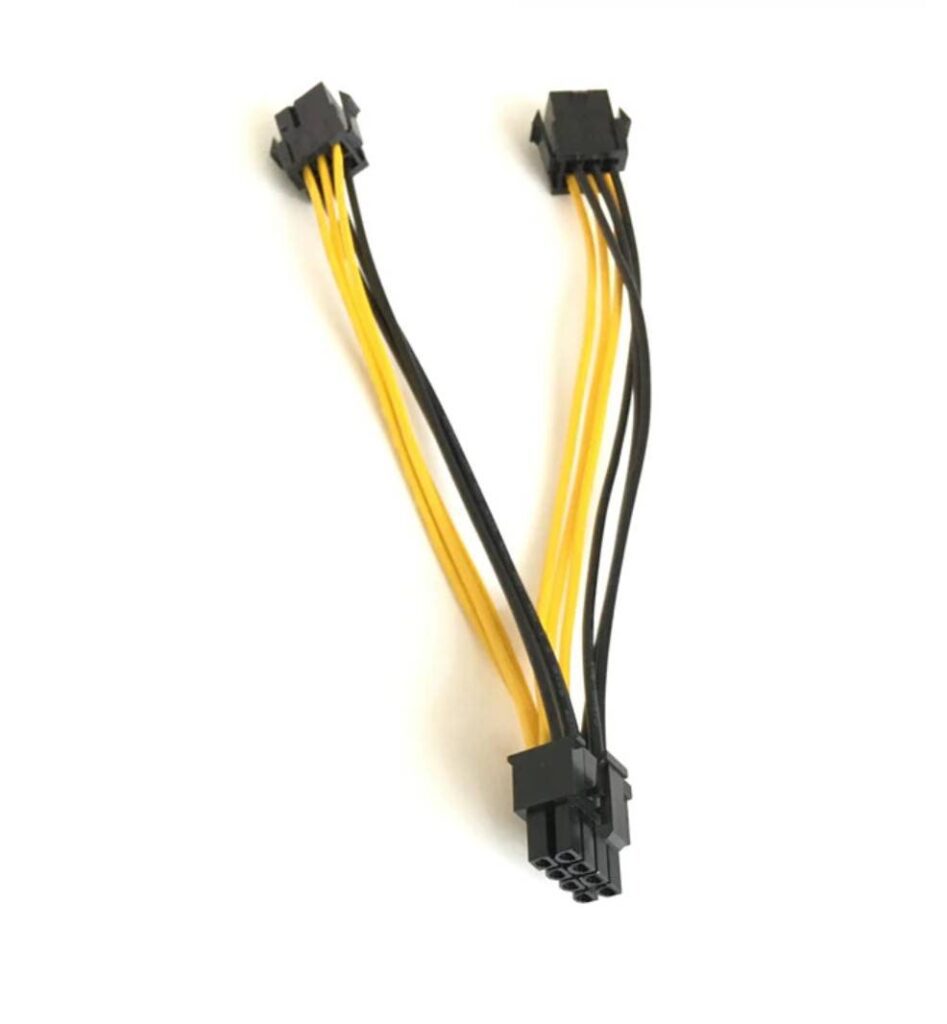 CABLE ADAPTADOR 6 PINES DUAL PCI-E PCIE 8 PINES - IDKMANAGER