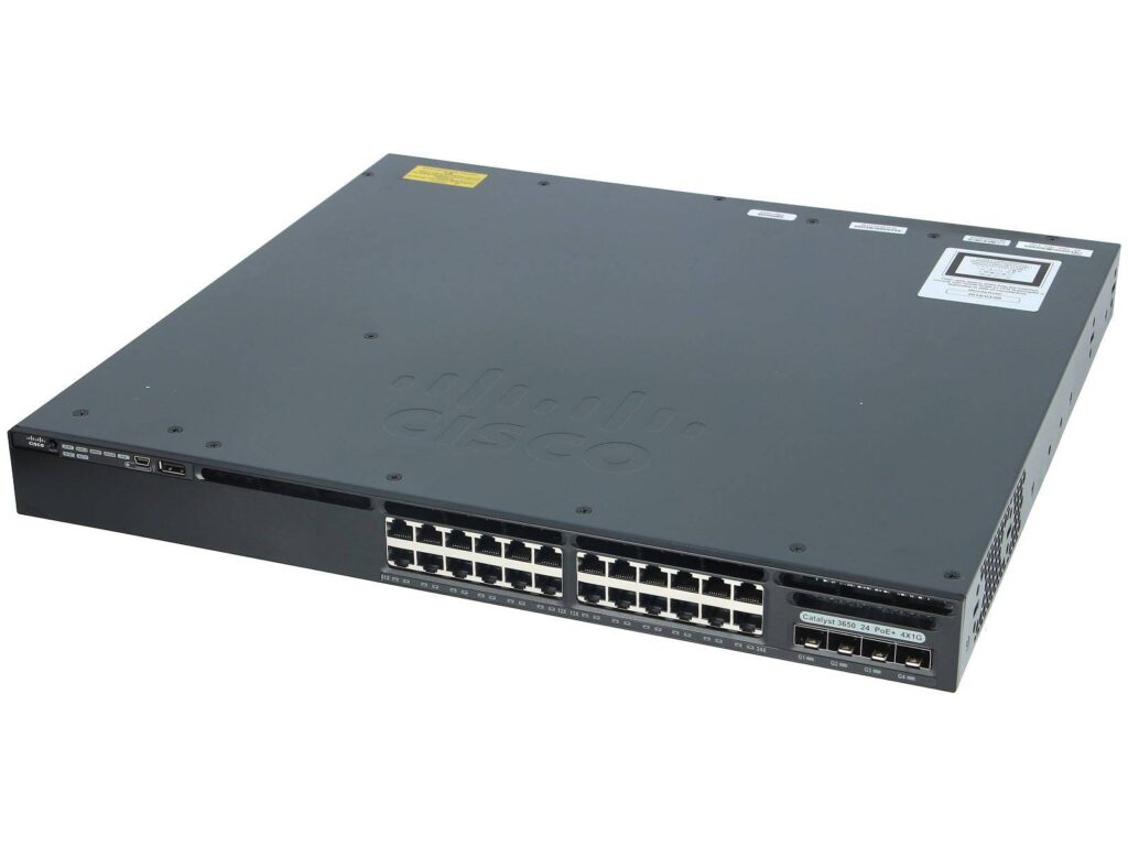 SWITCH CISCO CATALYST 3650 24 PUERTOS POE + 4X1G - IDKMANAGER
